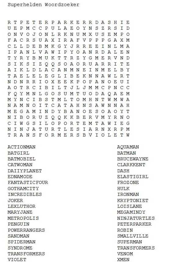 Kids-n-fun | 8 Puzzel van Woordzoekers